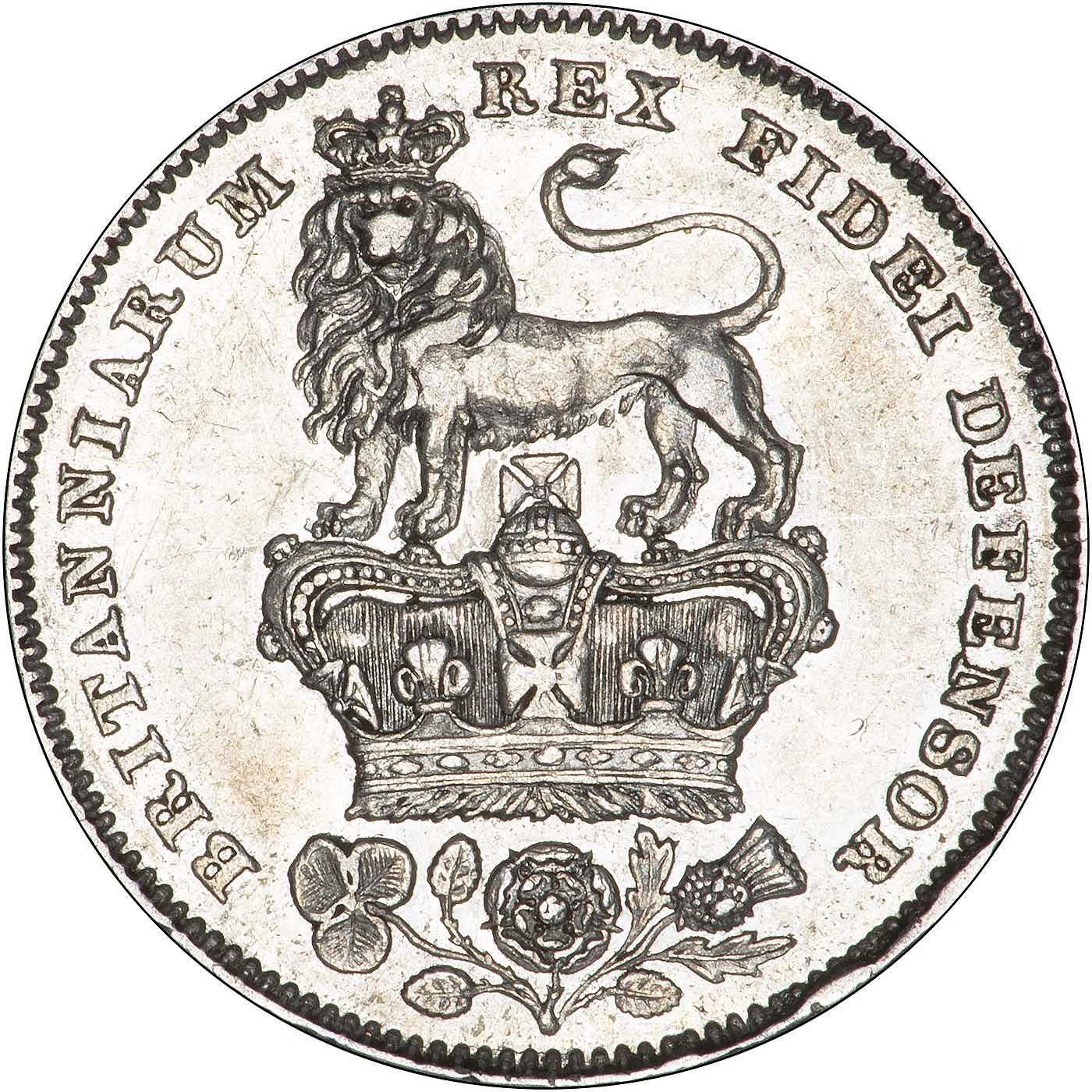 1826 George IV Silver SIxpence Bare Head Lion | Chards