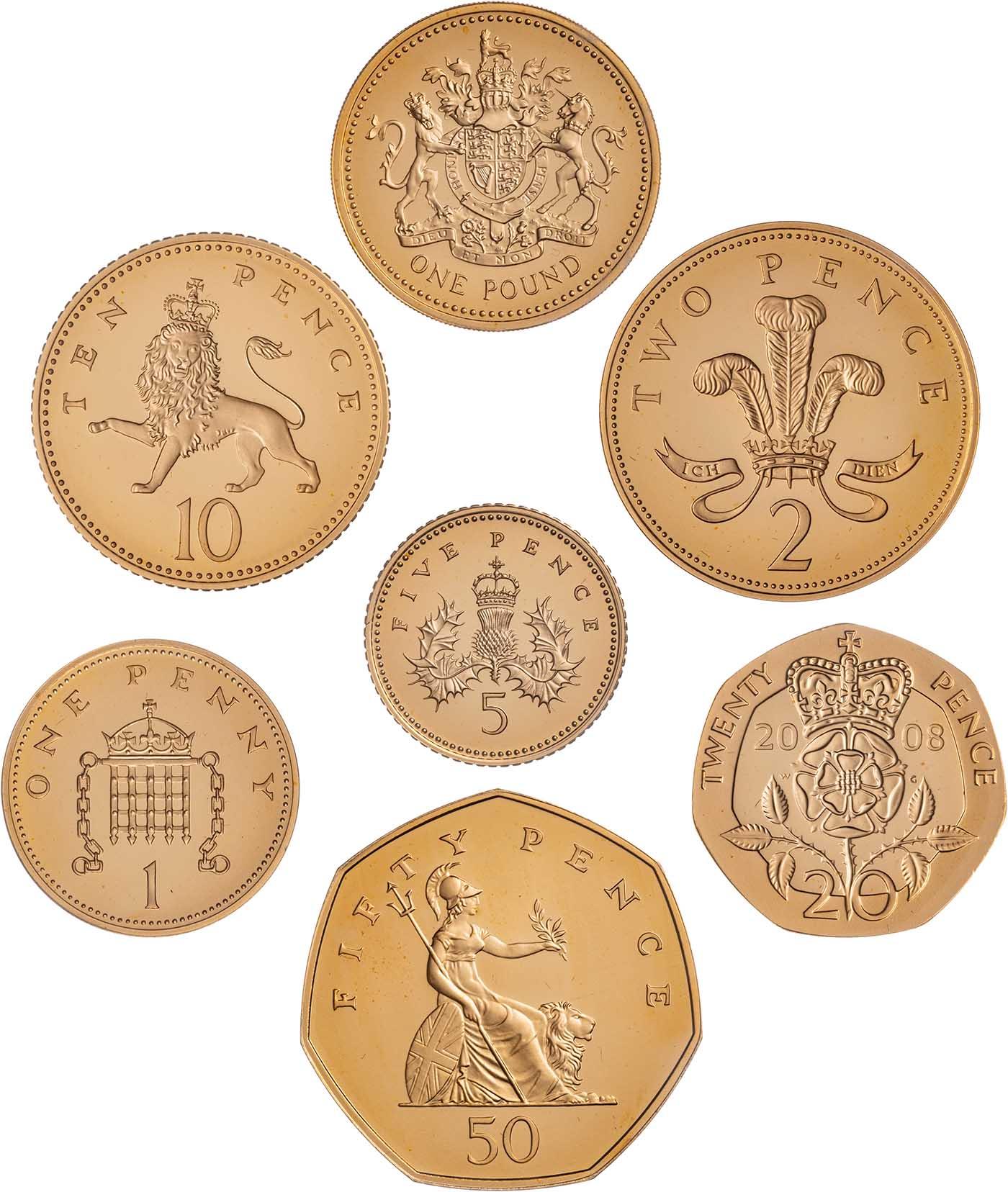 2008 Gold Proof Emblems of Britain 7 Coins | Chards