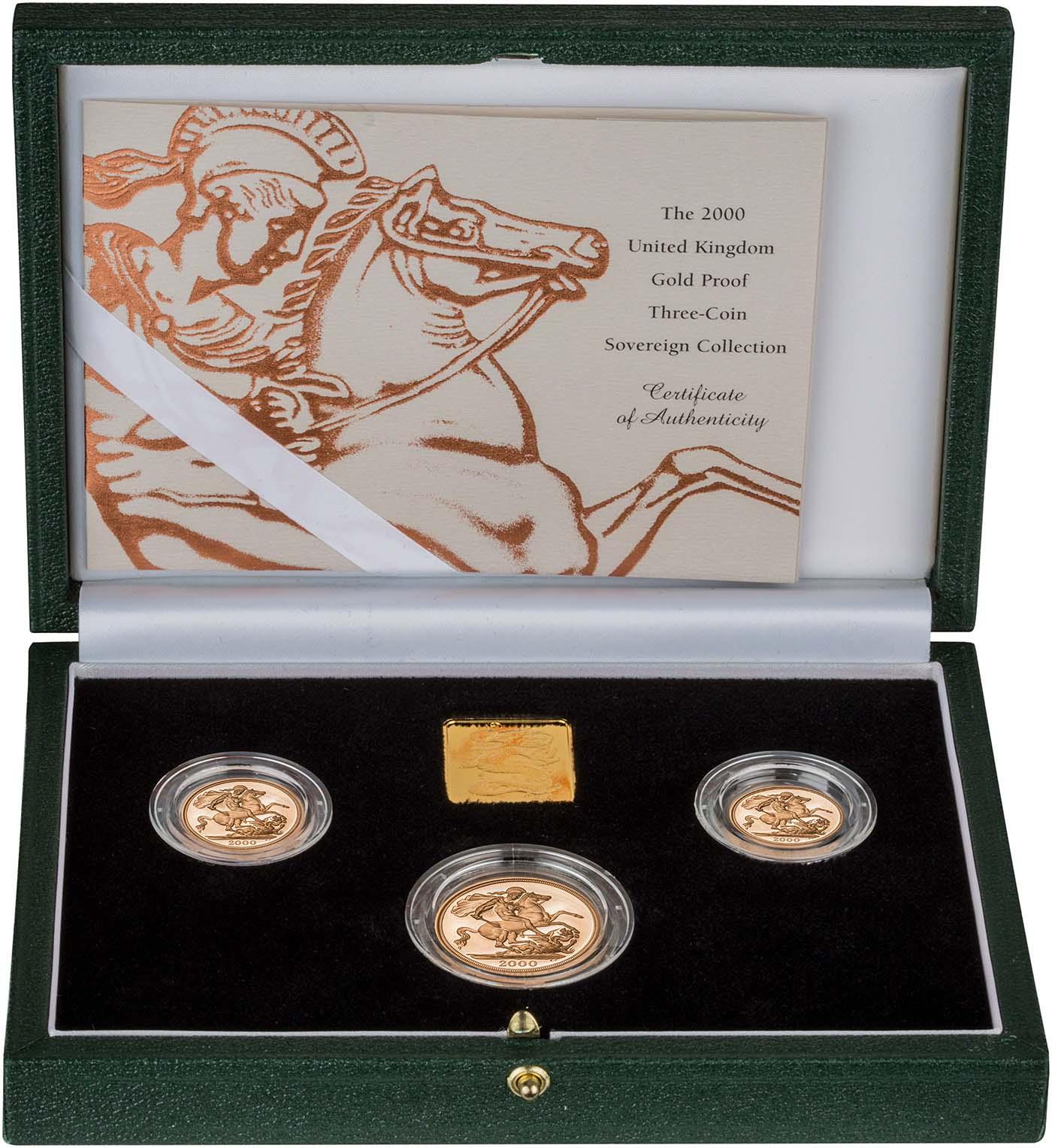 2000 Gold Proof Sovereign Three Coin Set | Chard