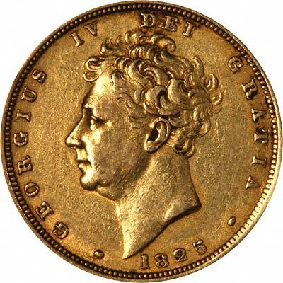 1825 Gold Full Sovereign George IV London Bare Head | Chards