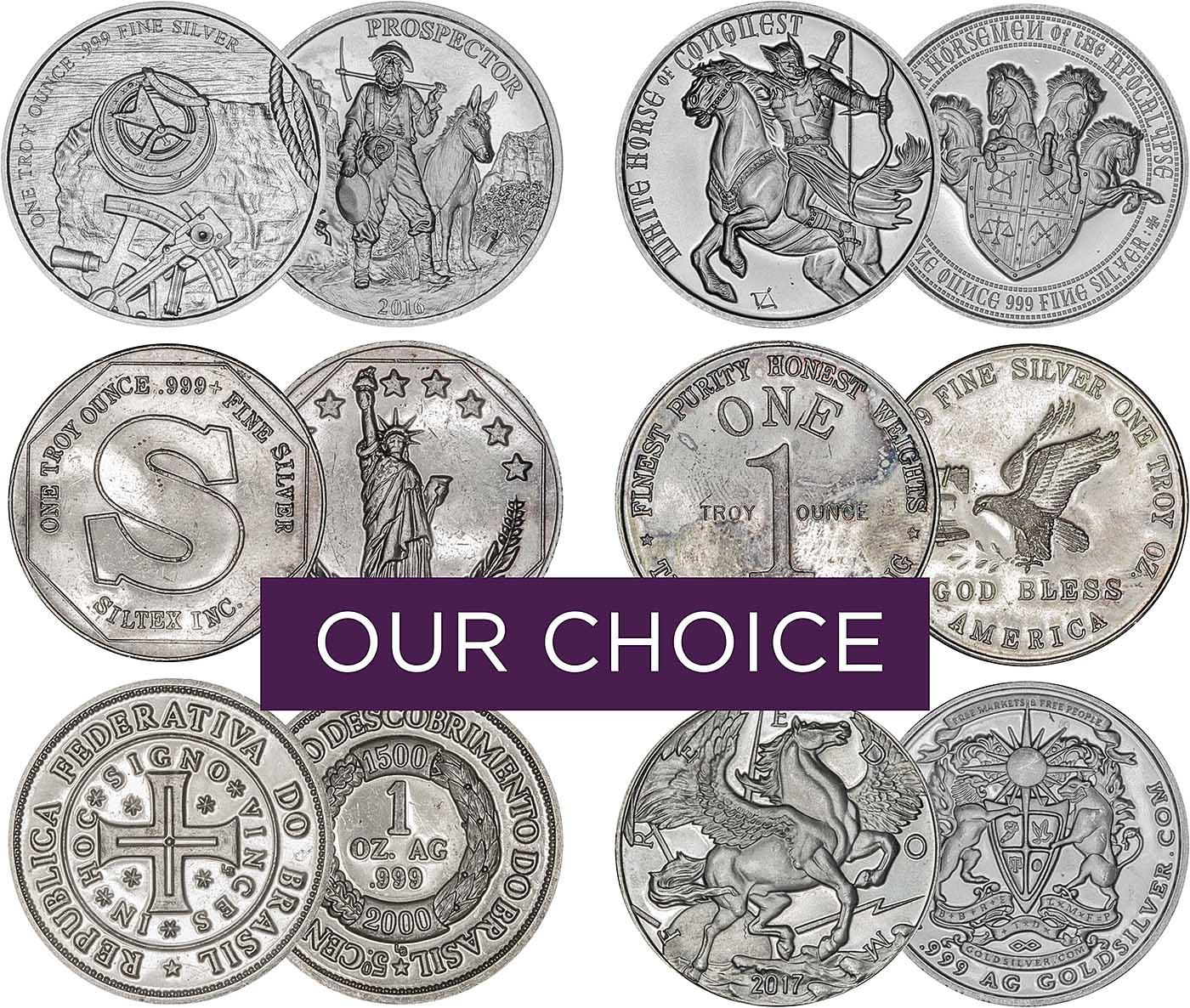 Silver Bullion Rounds Our Choice | Chards - From £21.51