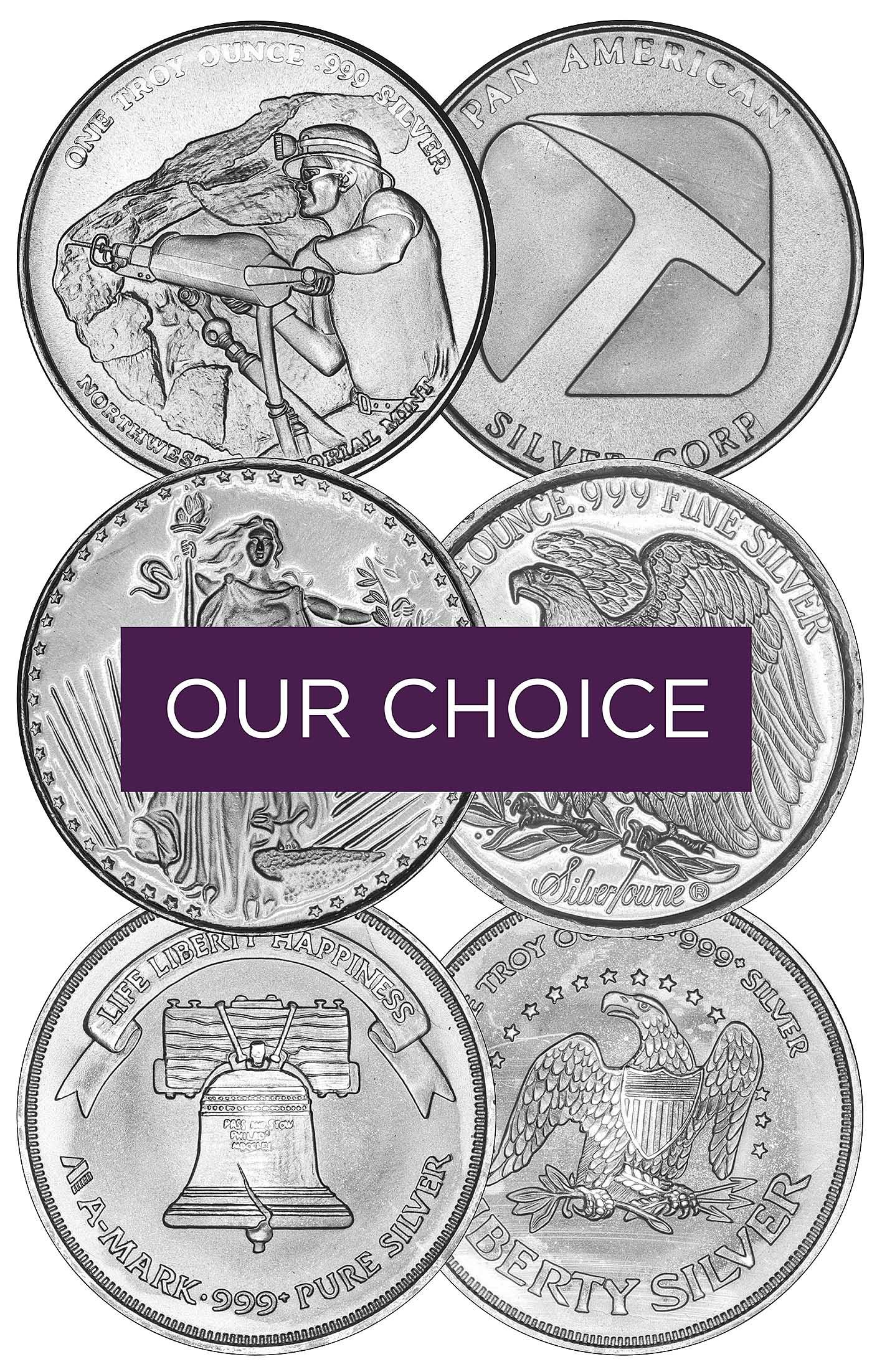 Silver Bullion Rounds Our Choice | Chards - From £21.03
