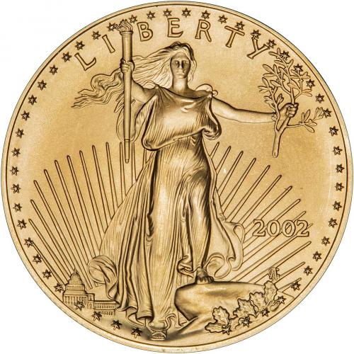 Buy 2002 American Gold Eagle 1 oz Coin Gem UNC | Chards
