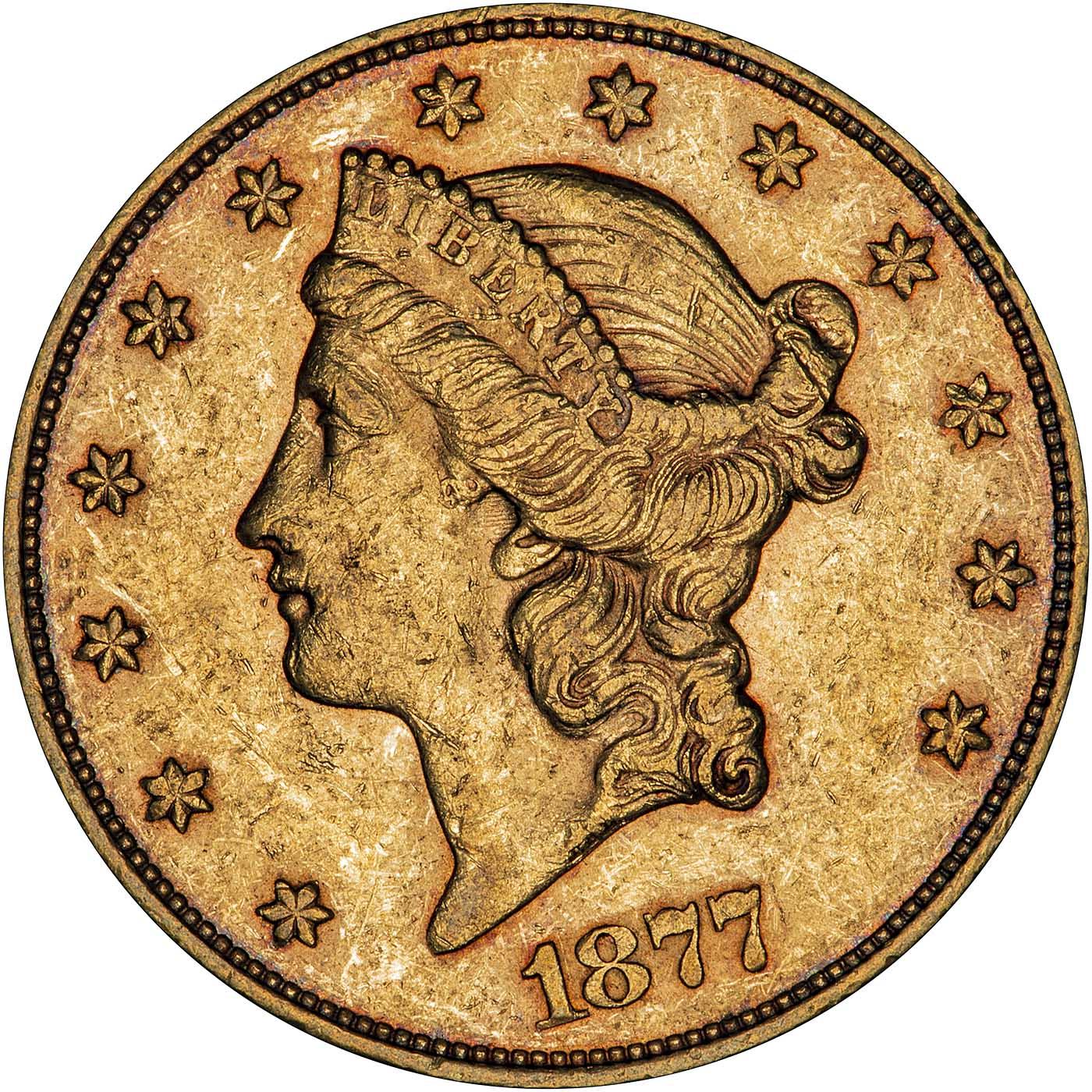 Buy 1877 Gold Double Eagle Coronet Liberty $20 Coin | Chards