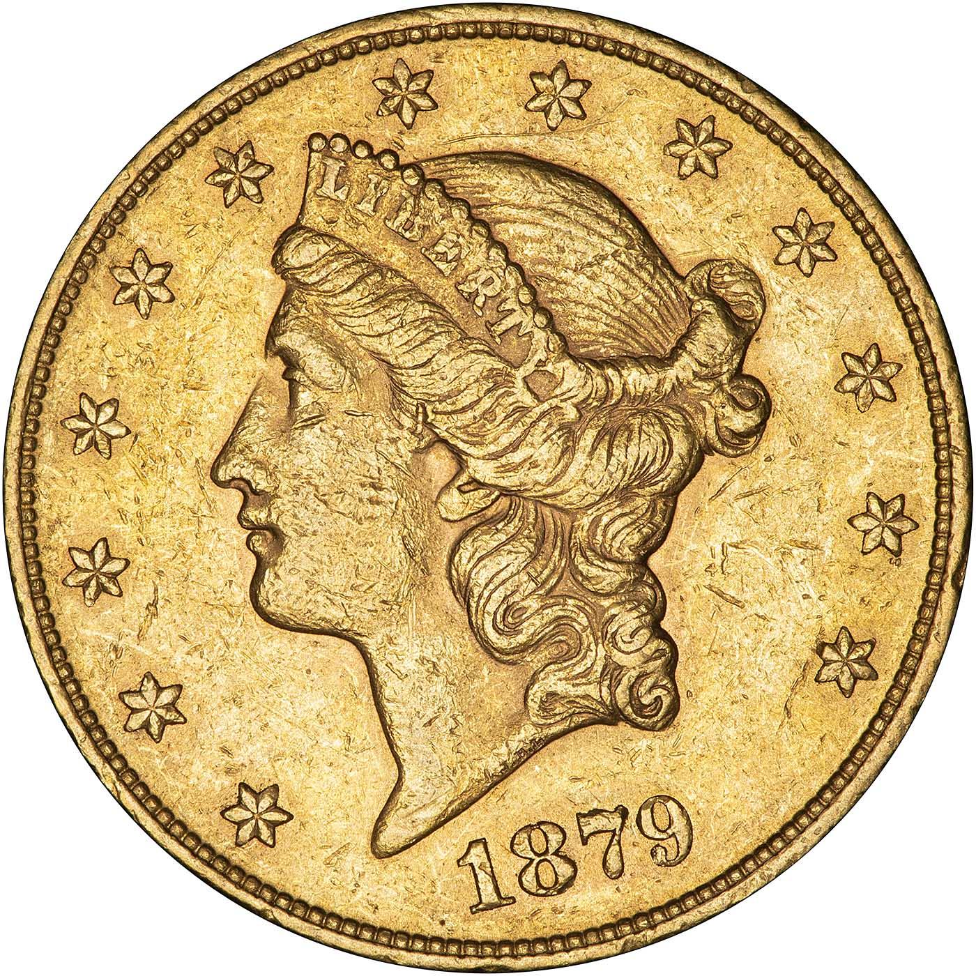 Buy 1879 Gold Double Eagle Coronet Liberty $20 Coin | Chards