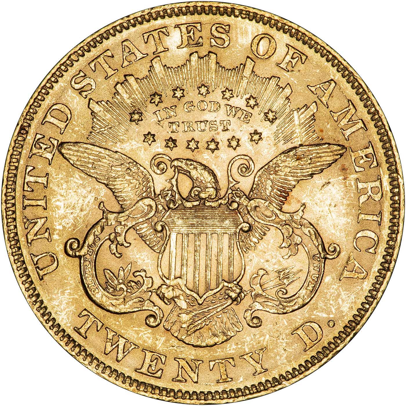 1874 Gold Double Eagle Coronet Liberty $20 Coin | Chards