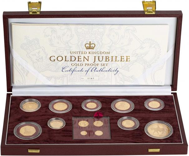 2002 Golden Jubilee Gold Proof 13 Coin Set | Chards
