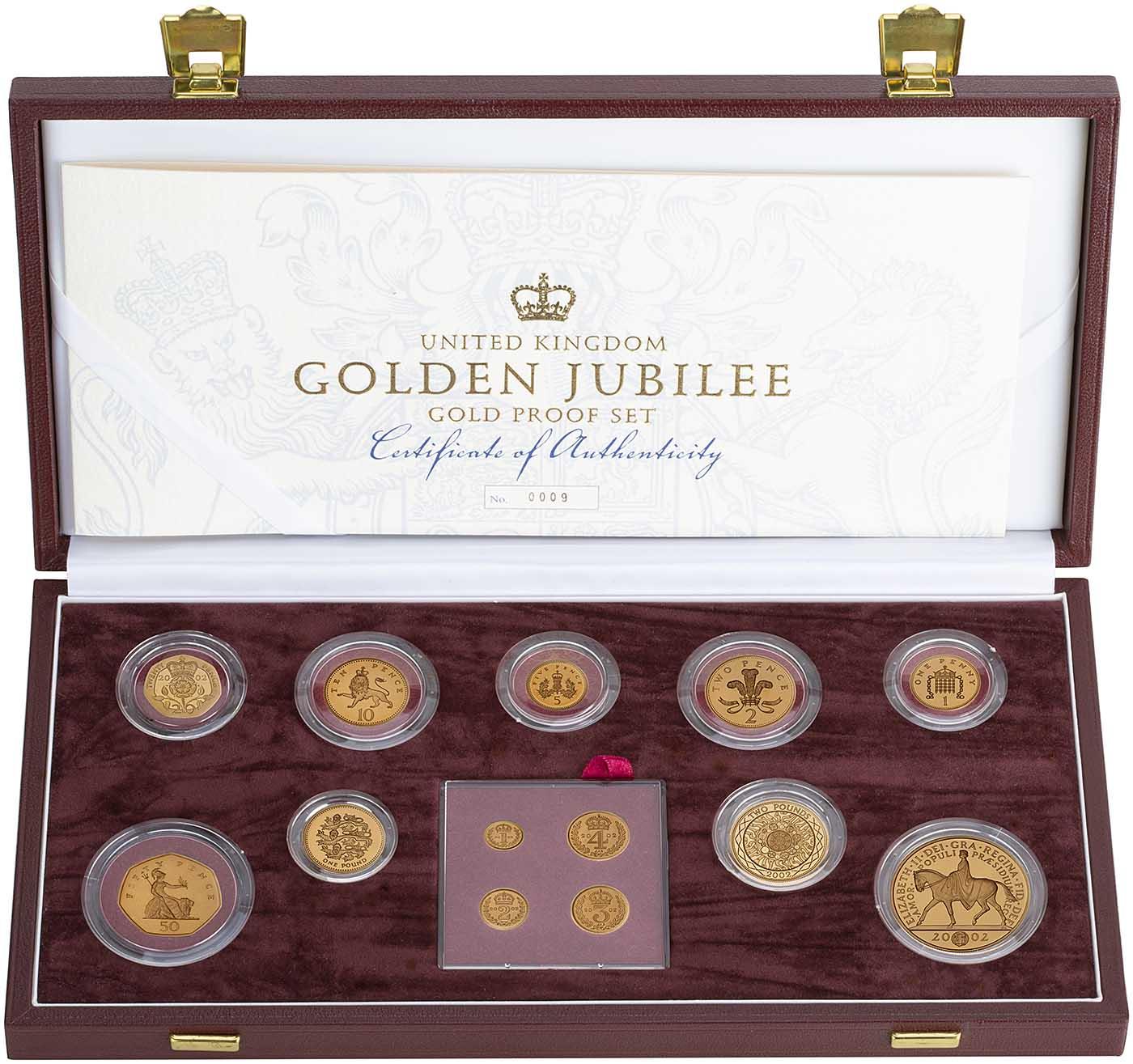 2002 Golden Jubilee Gold Proof 13 Coin Set | Chards