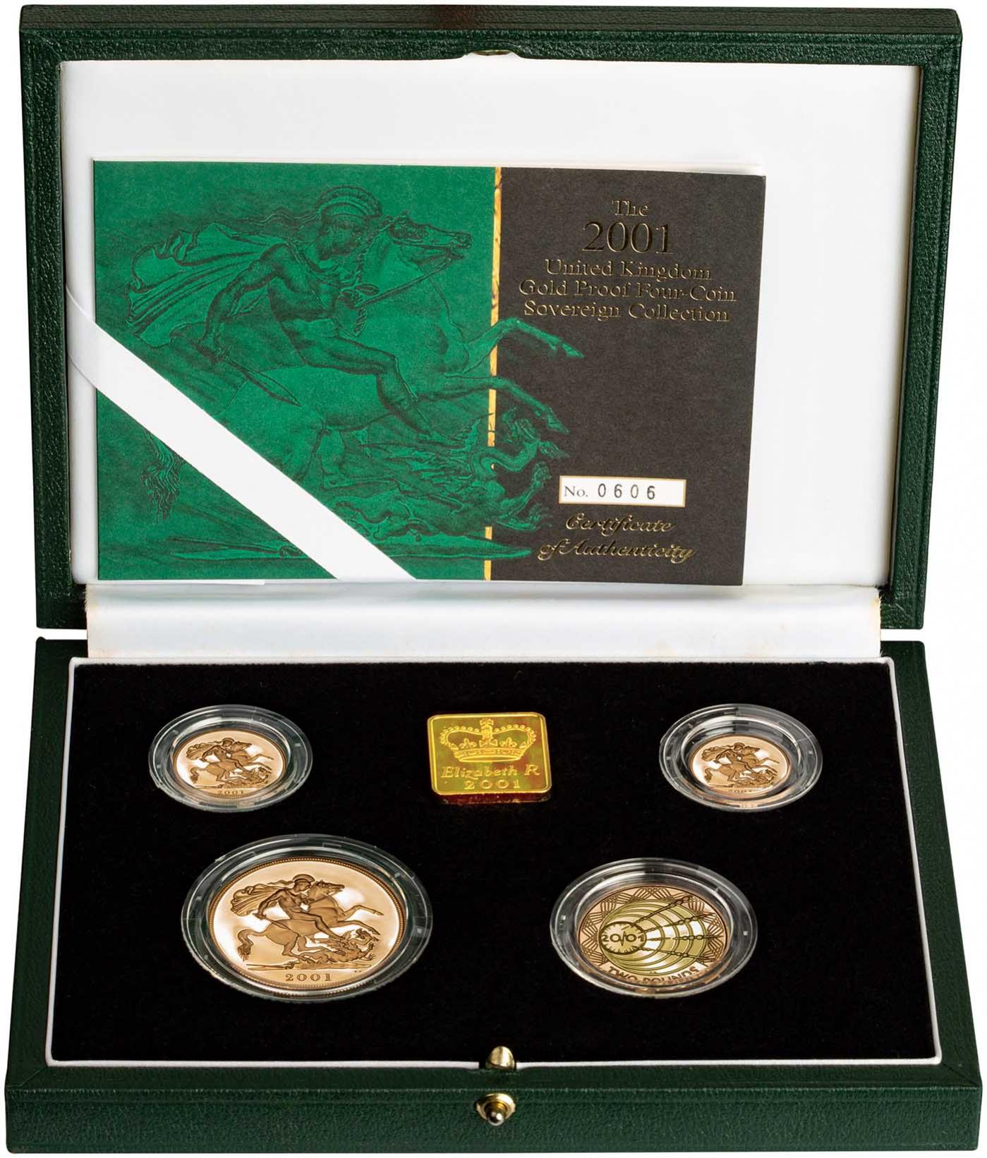 2001 Four Gold Sovereign Proof Set | Chards - £4,721.34