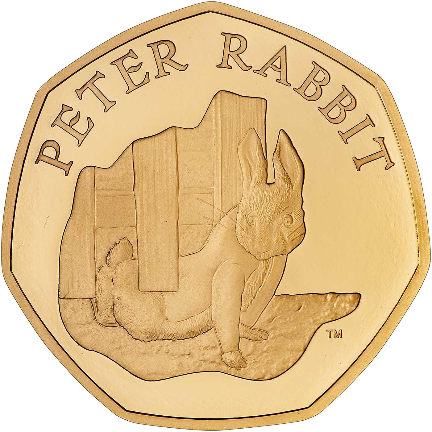 2020 Peter Rabbit Beatrix Potter Gold Proof 50p | Chards