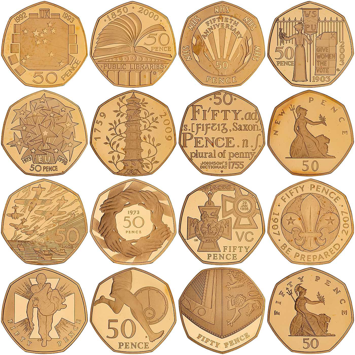 1969 - 2009 Gold 50p Proof Coin Set | Chards - £20,000.00