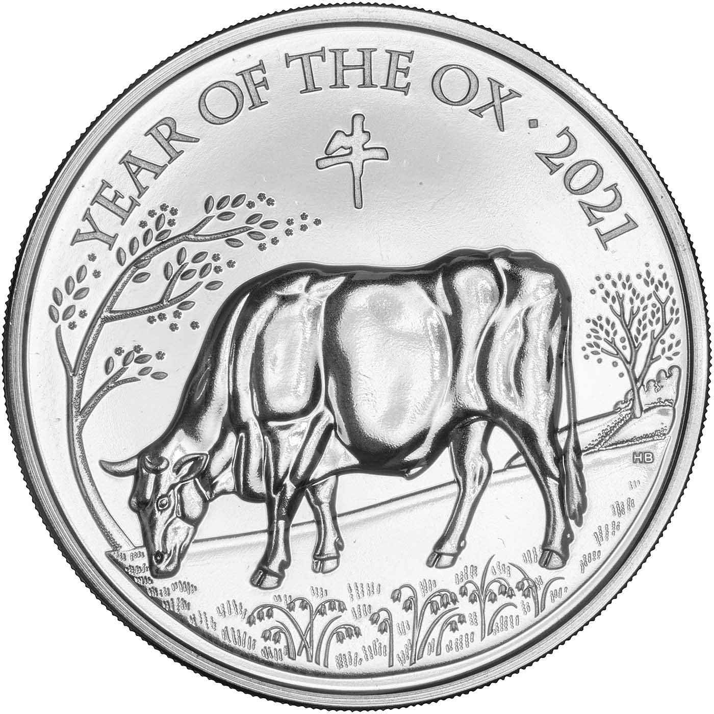 2021 Year of the Ox £5 BU Coin | Chards - £11.95