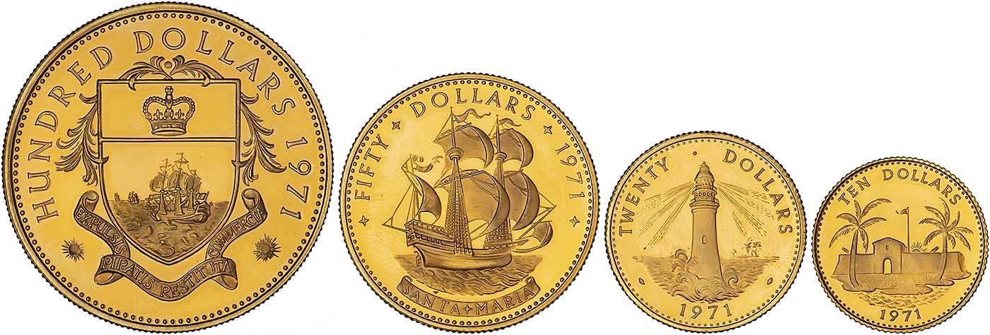 1971 Bahamas 4-Coin Gold Proof Set | Chards - £3,452.54
