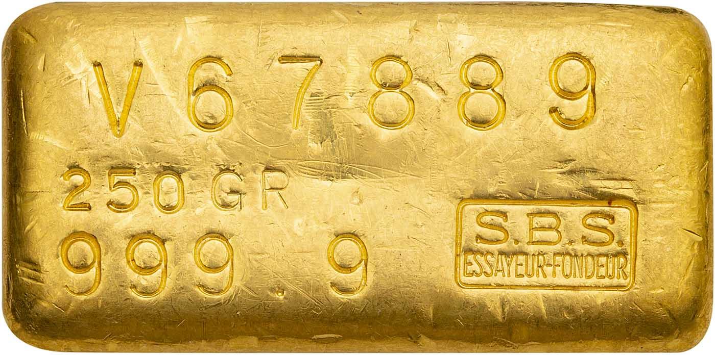 250 Gram Gold Bar SBS | Chards - £13,387.81