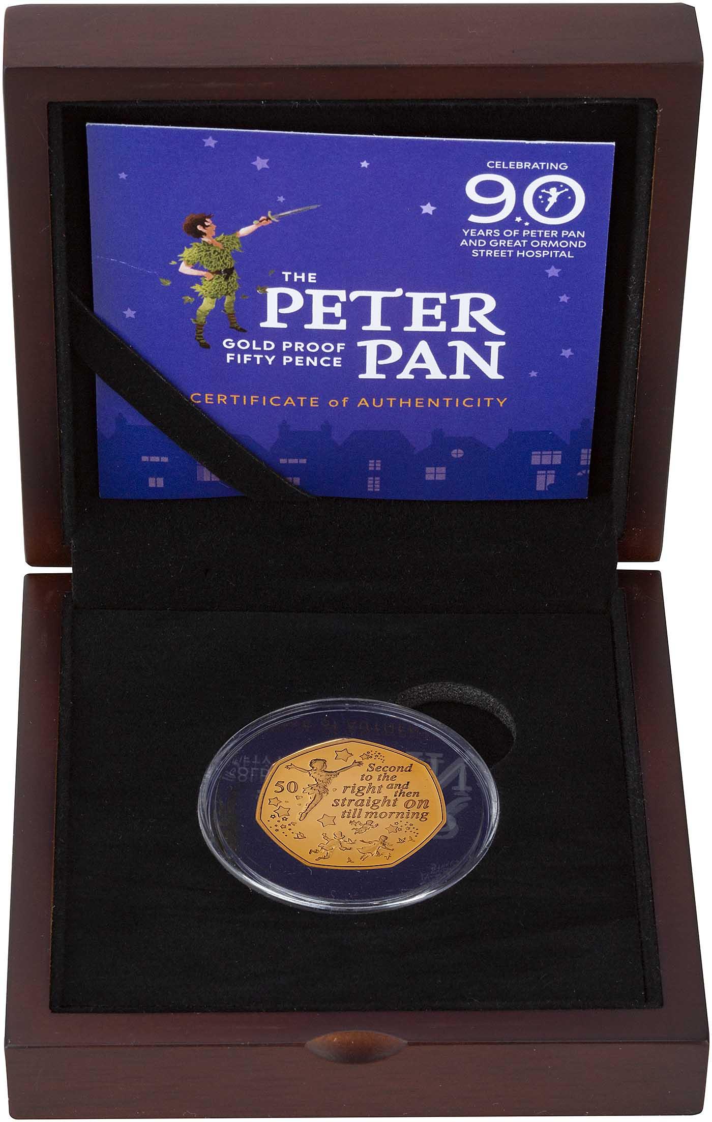 2019 Gold Proof Peter Pan 50p Isle of Man Coin | Chards