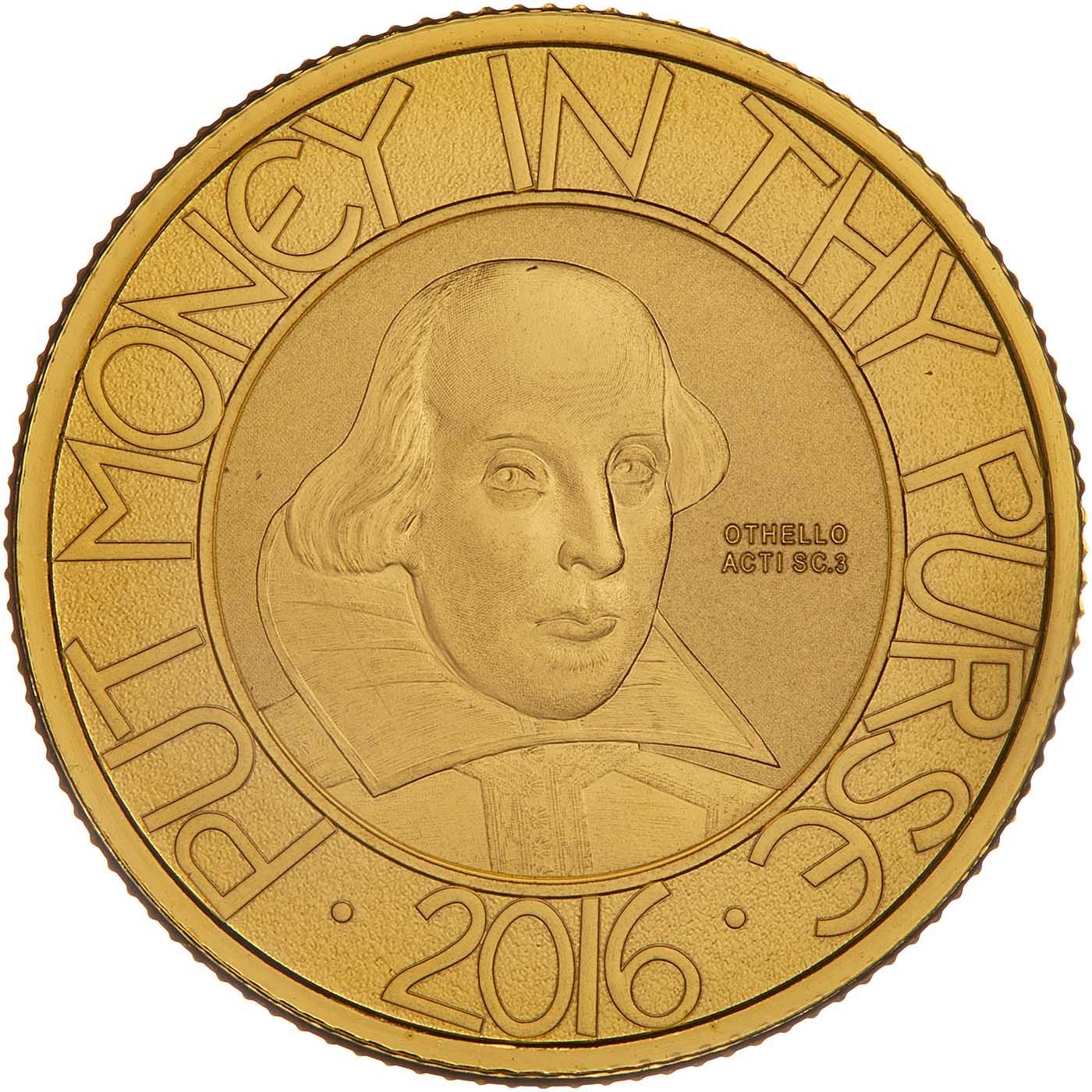 2016 1/4 oz Gold Proof William Shakespeare Coin | Chards