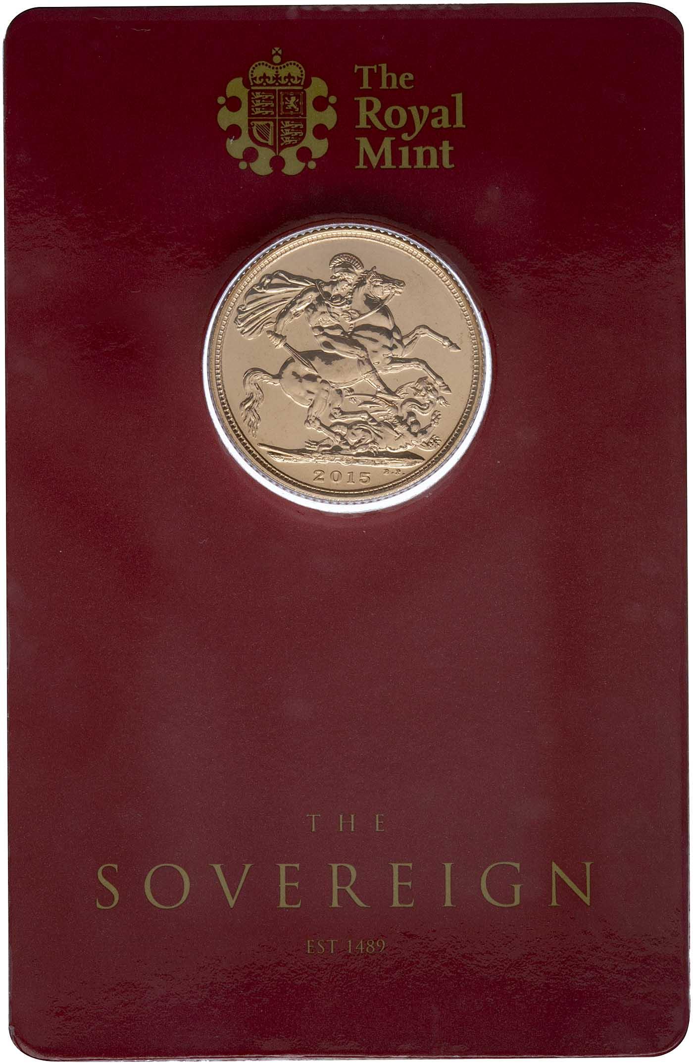2015 Gold Sovereign Coin In Sleeve | Chards