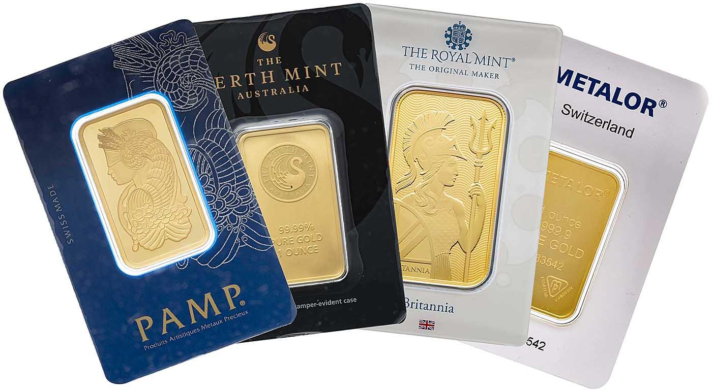 Best Value 1 Ounce Gold Bullion Bars - New | Chards