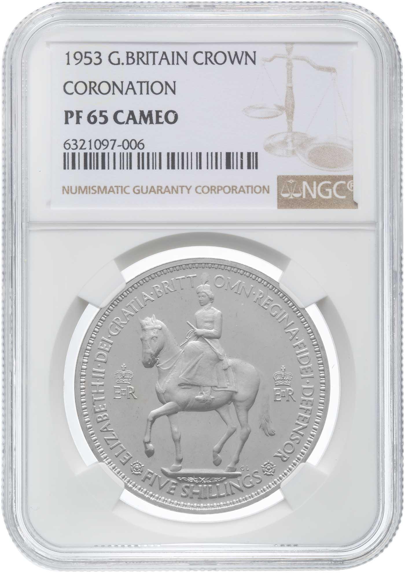 1953 Proof Coronation Crown NGC PF-65 Coin | Chard