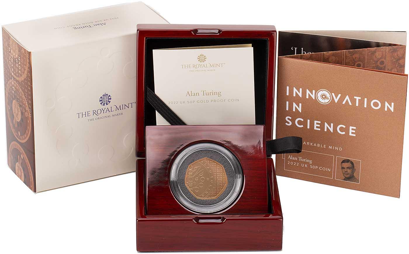 2022 Gold Proof Alan Turing 50p Gold Proof Coin | Chards