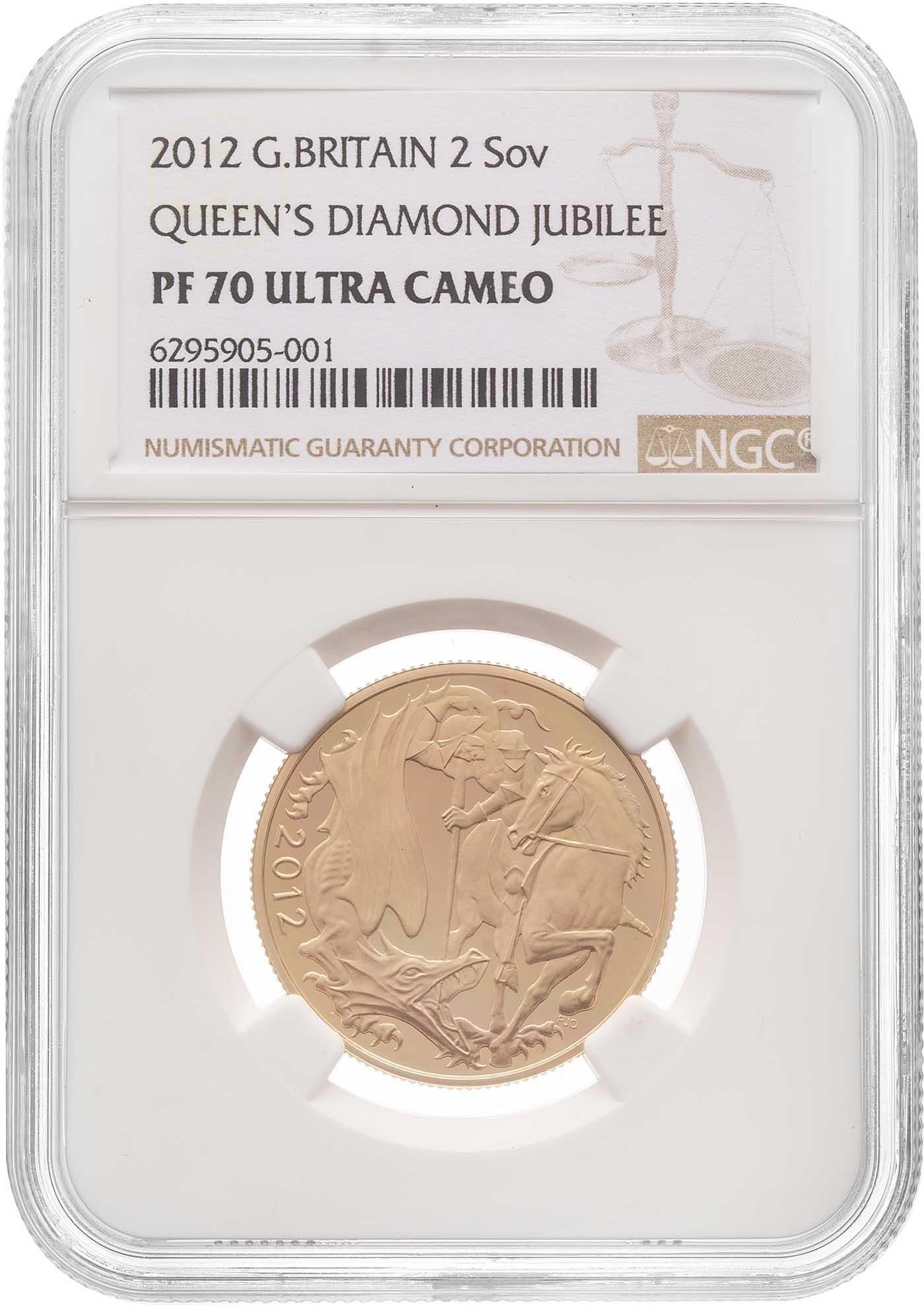 2012 Gold Diamond Jubilee Double Sovereign PF-70 | Chards