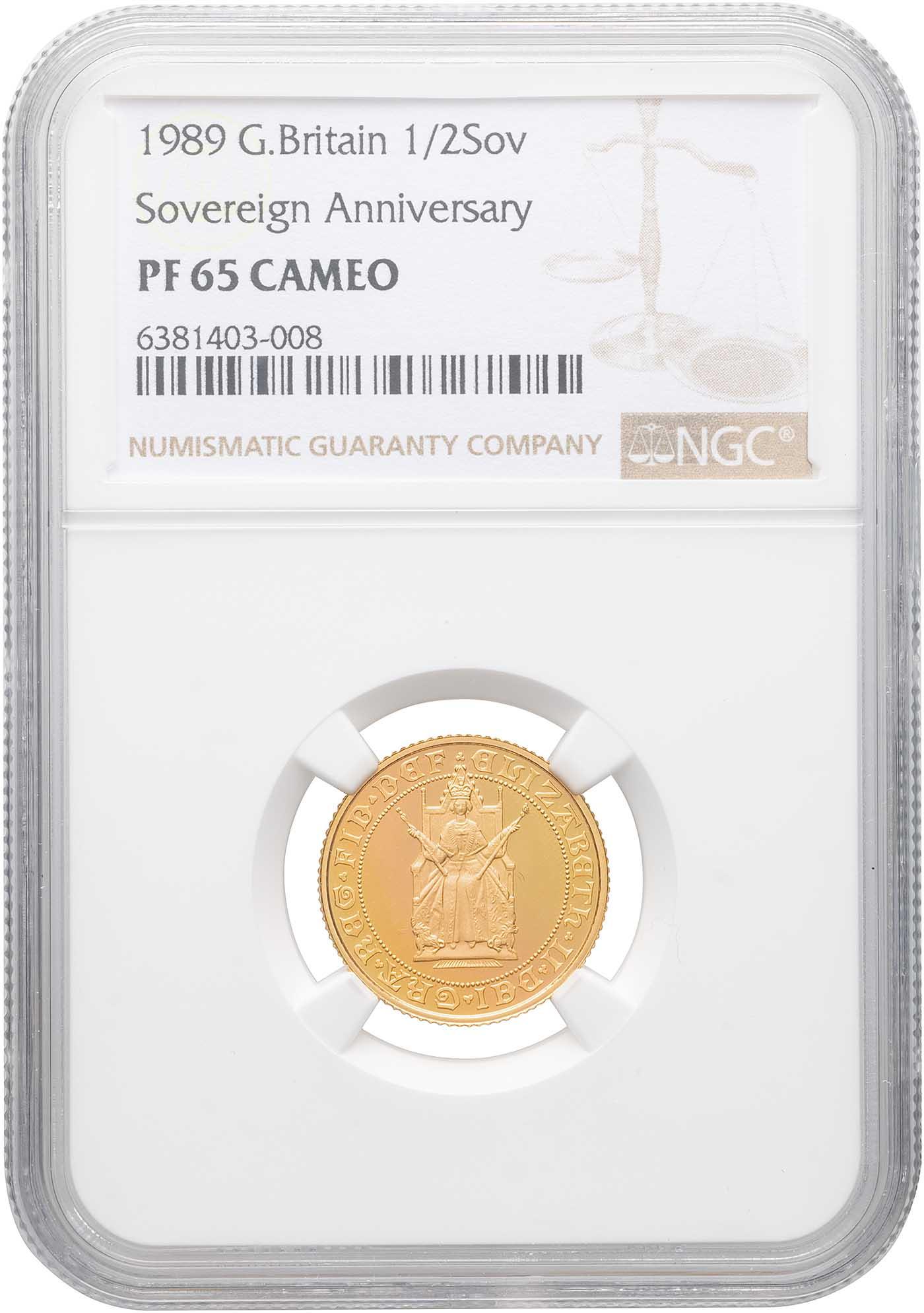 1989 Gold Proof Half Sovereign NGC PF-65 Cameo | Chards