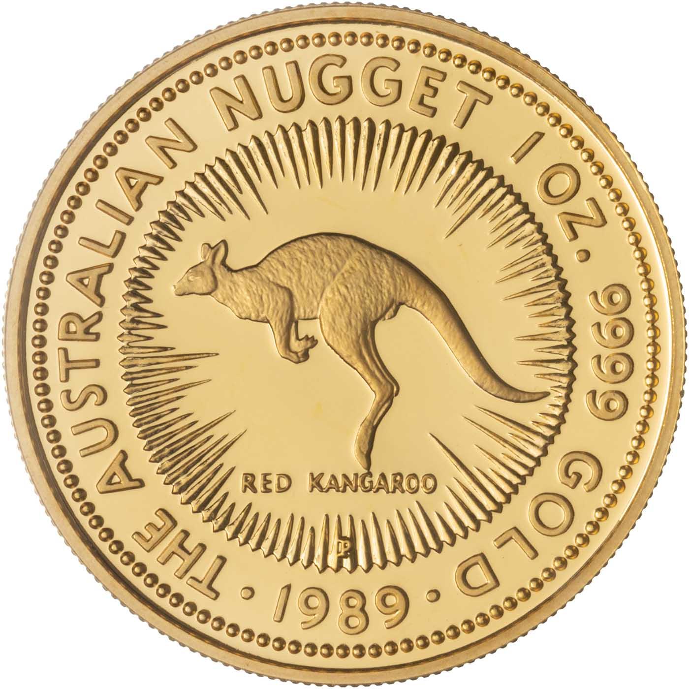 1989 Gold 1 Ounce Red Kangaroo Nugget - Perth Mint | Chards