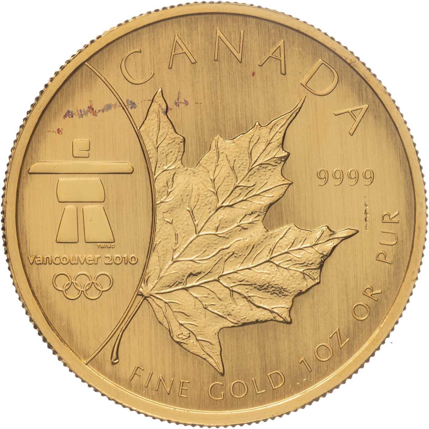2008 1 Ounce Gold Vancouver Olympics Maple Coin | Chards