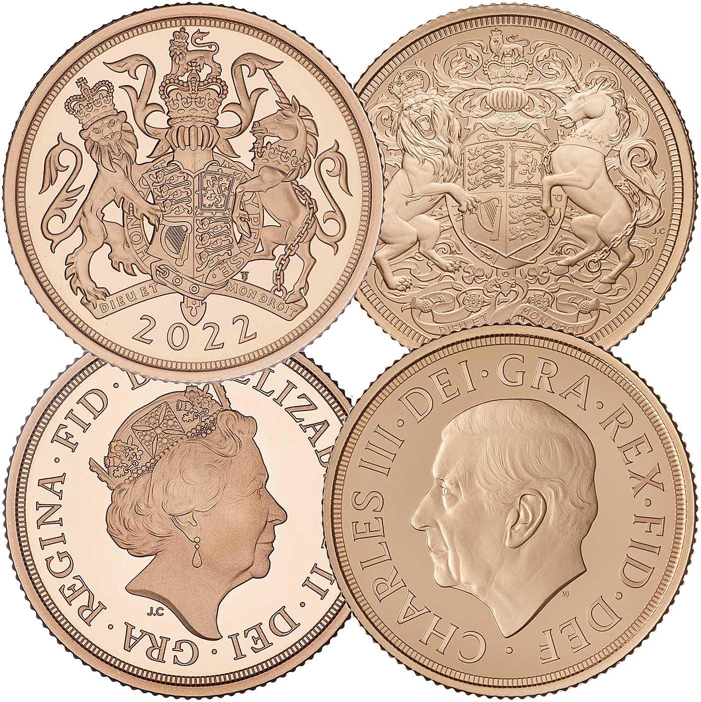 2022 QEII & KCIII Proof Sovereign 2-Coin Bundle | Chards