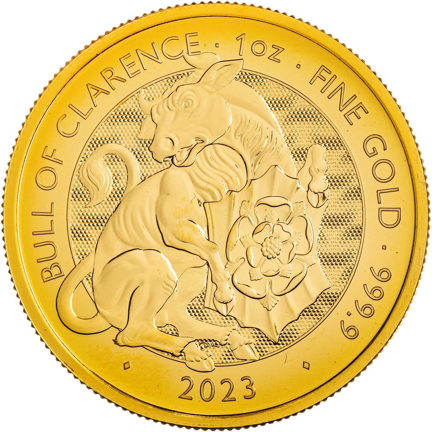 2023 1oz Gold Bullion Tudor Beasts Bull of Clarence | Chards