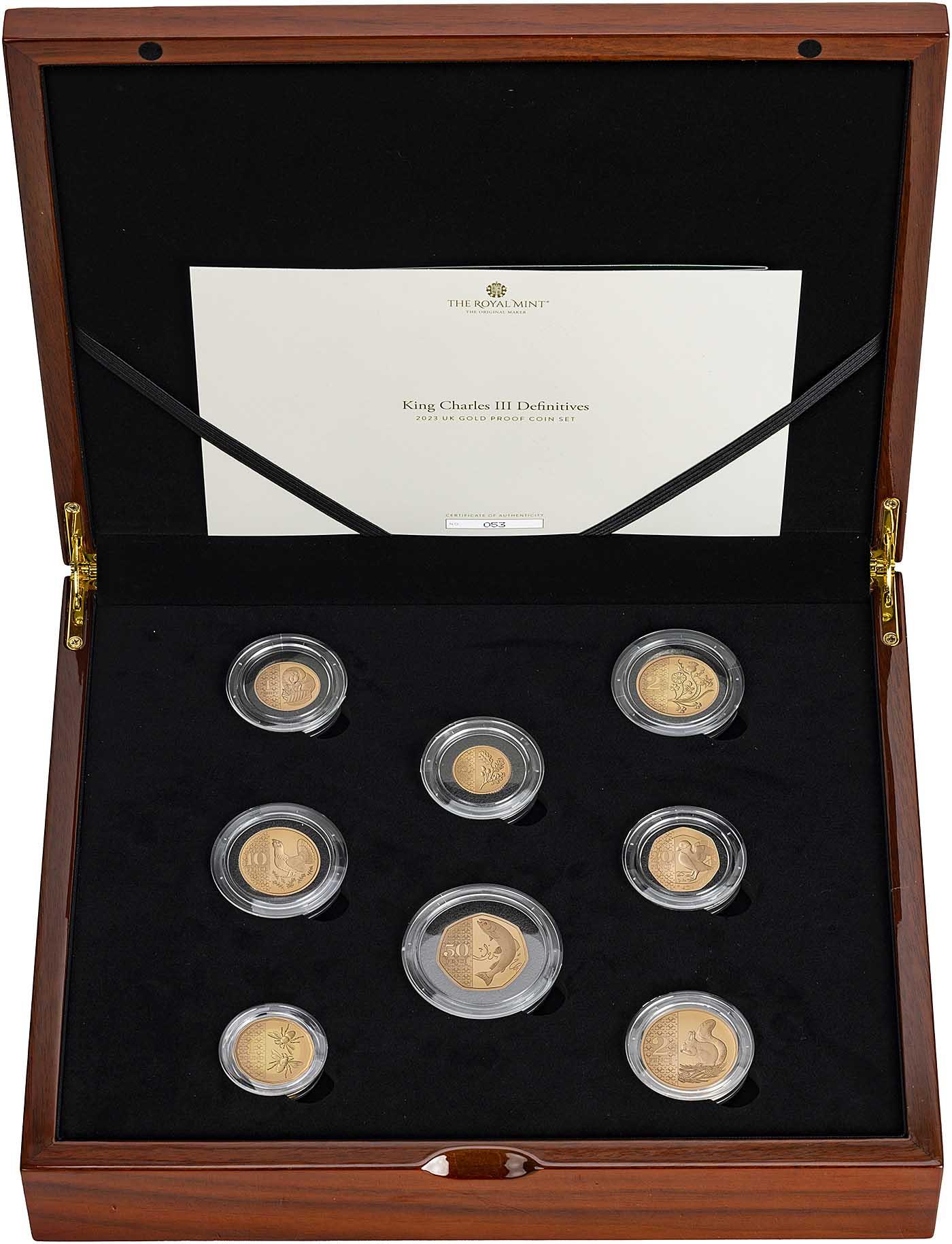 2023 KCIII Definitive Annual Gold Proof 8 Coin Set | Chards
