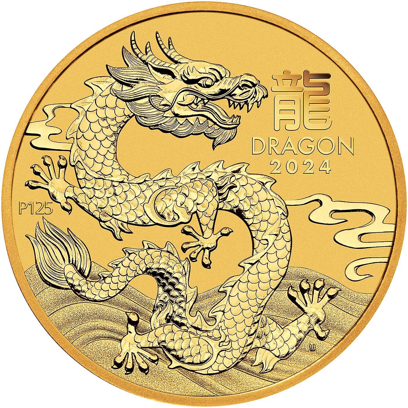 2024 Lunar Dragon 2 oz Gold Coin | Chards - From £3,387.58