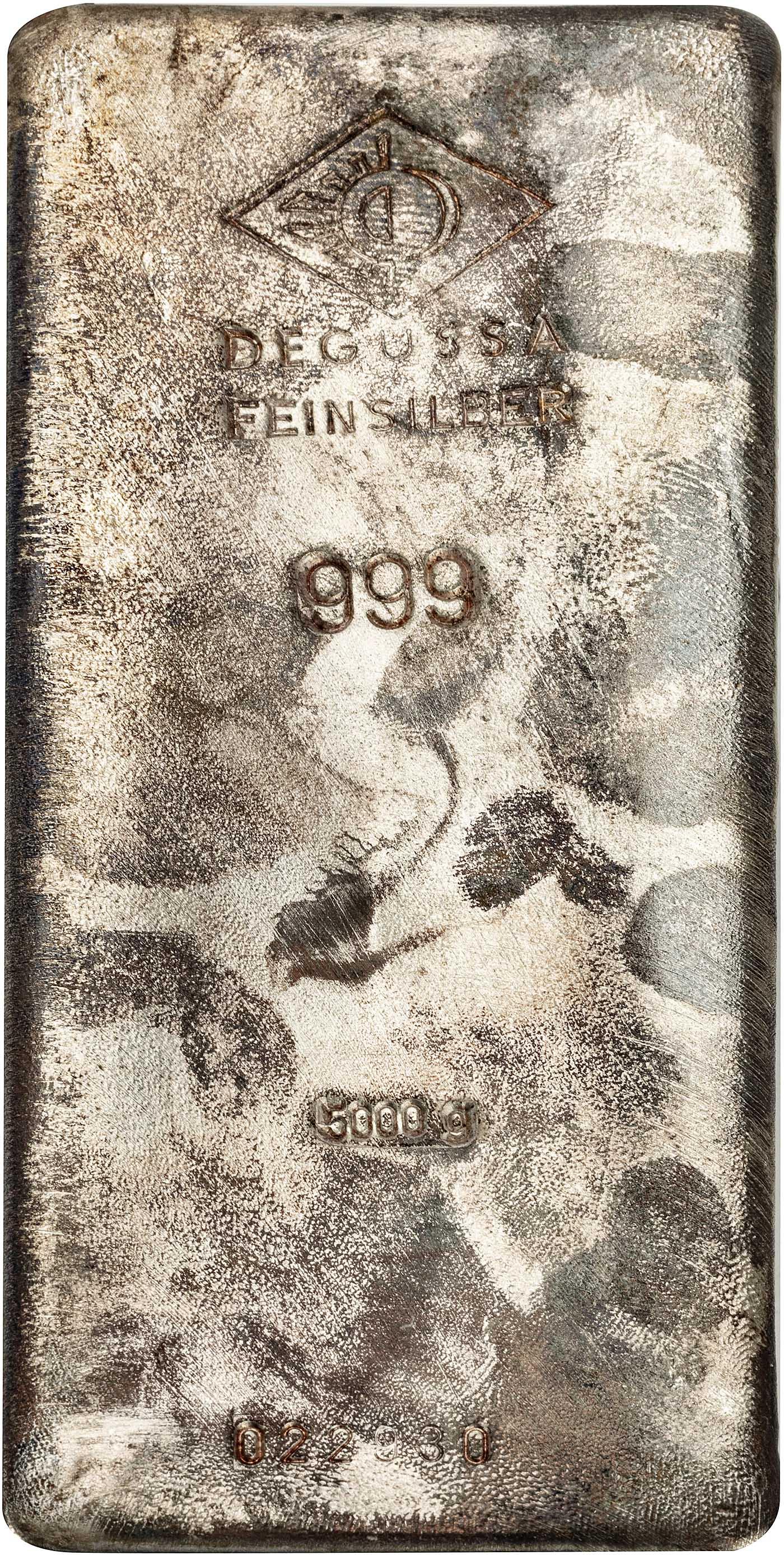 5kg Degussa German Silver Bar (Pre-Owned) | Chards