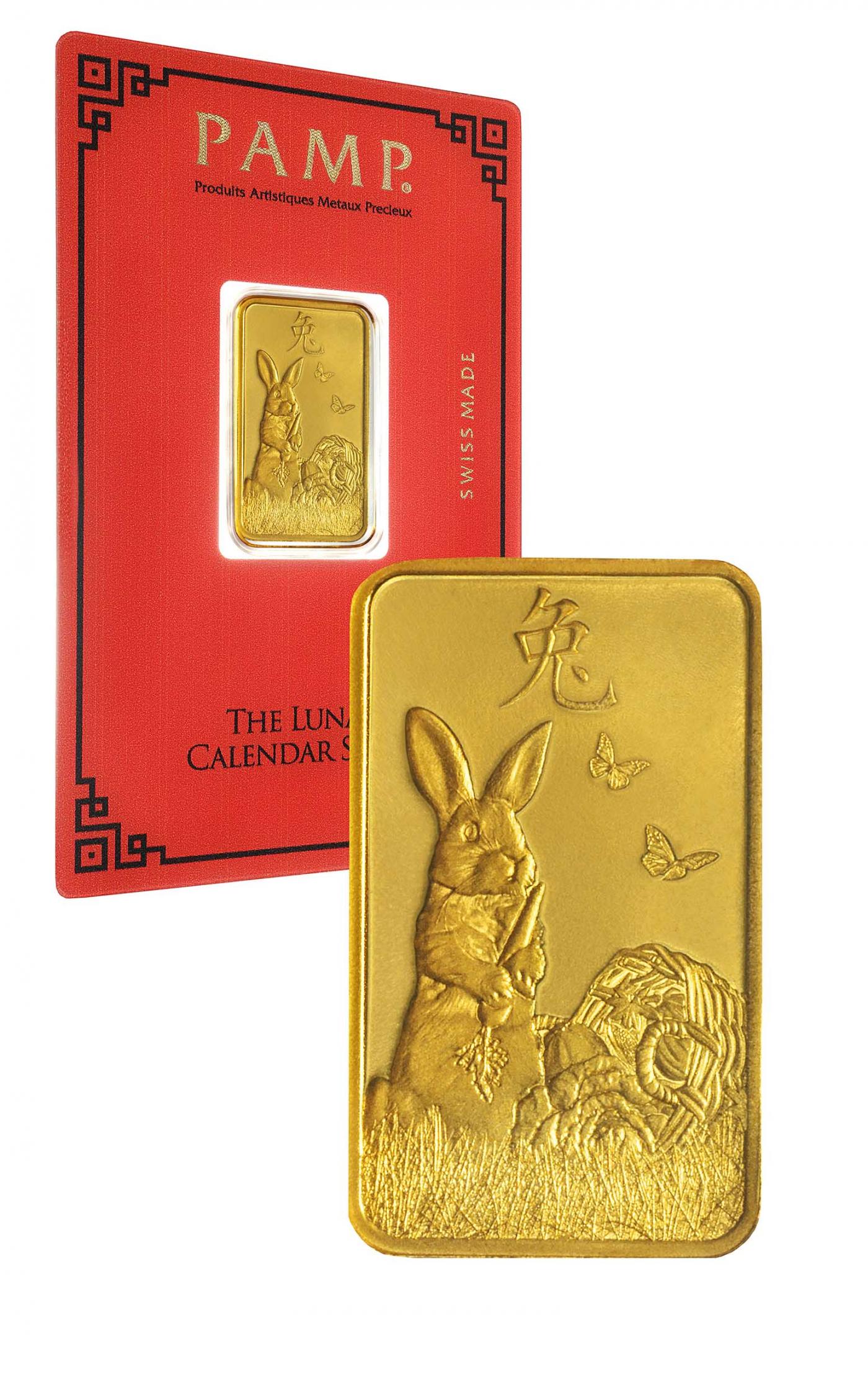 5g Lunar Rabbit Gold Bar PAMP | Chards - £387.78