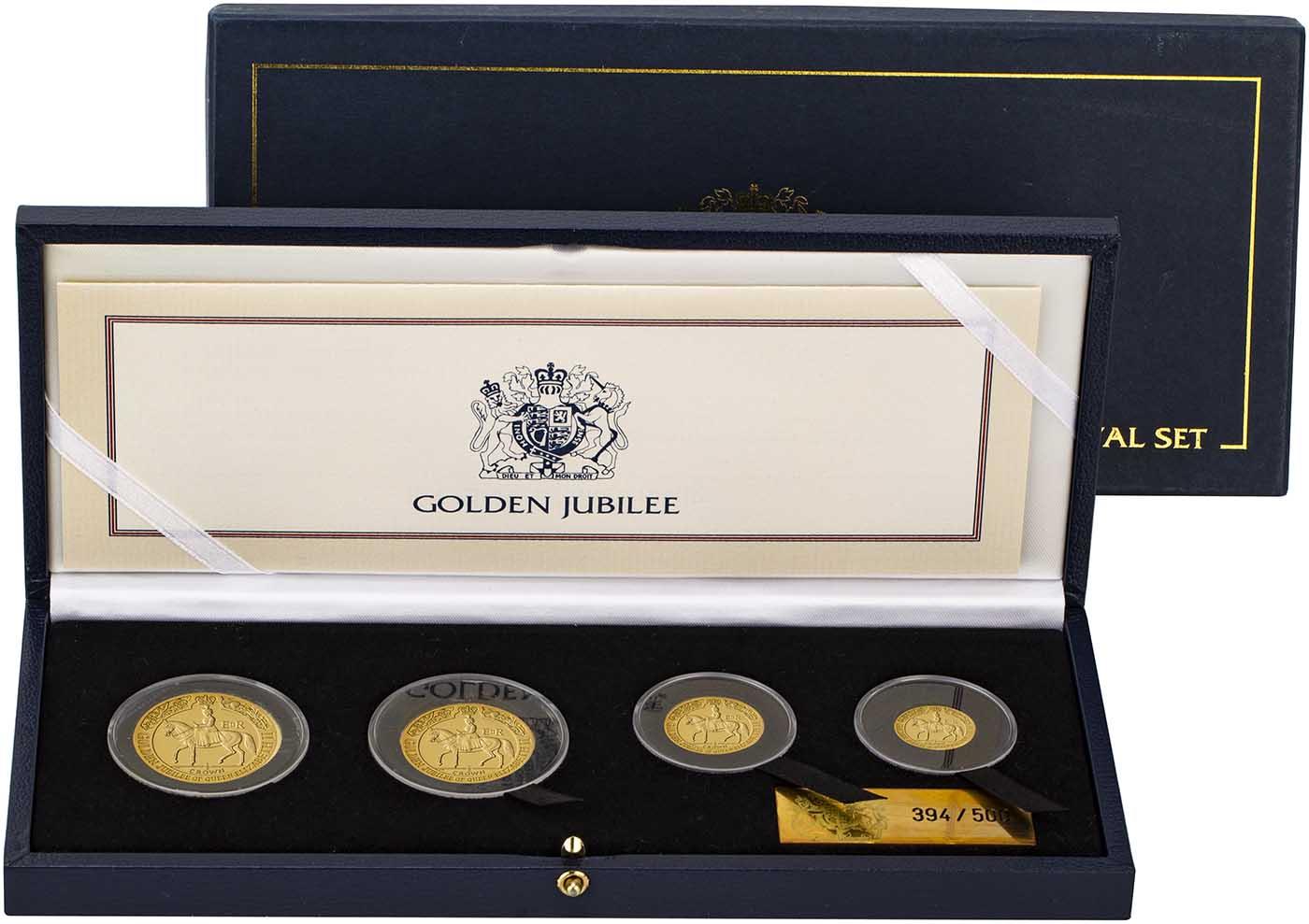 2002 Gold Proof Golden Jubilee 4 Coin Set | Chards