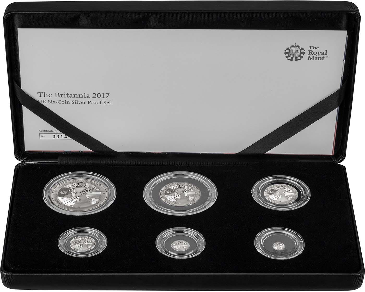 2017 Britannia Six Coin Set Silver Proof l Chard