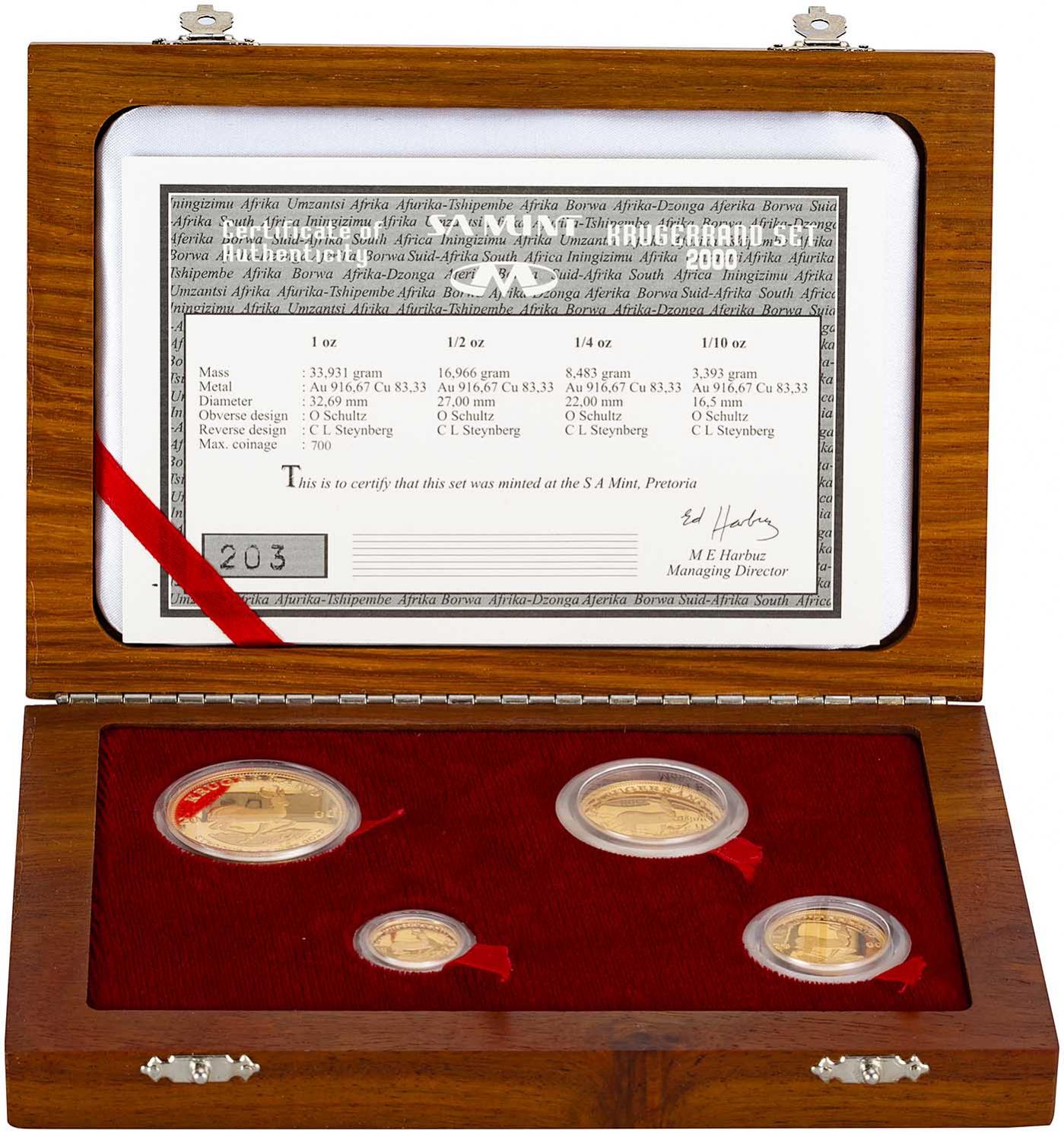 2000 Krugerrand Gold Proof Prestige Set l Chard