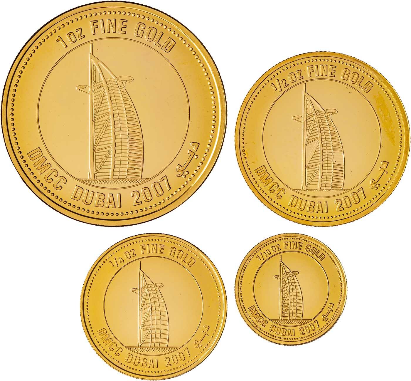 Dubai 2007 Gold Proof Visions of Dubai 4 Coins | Chards