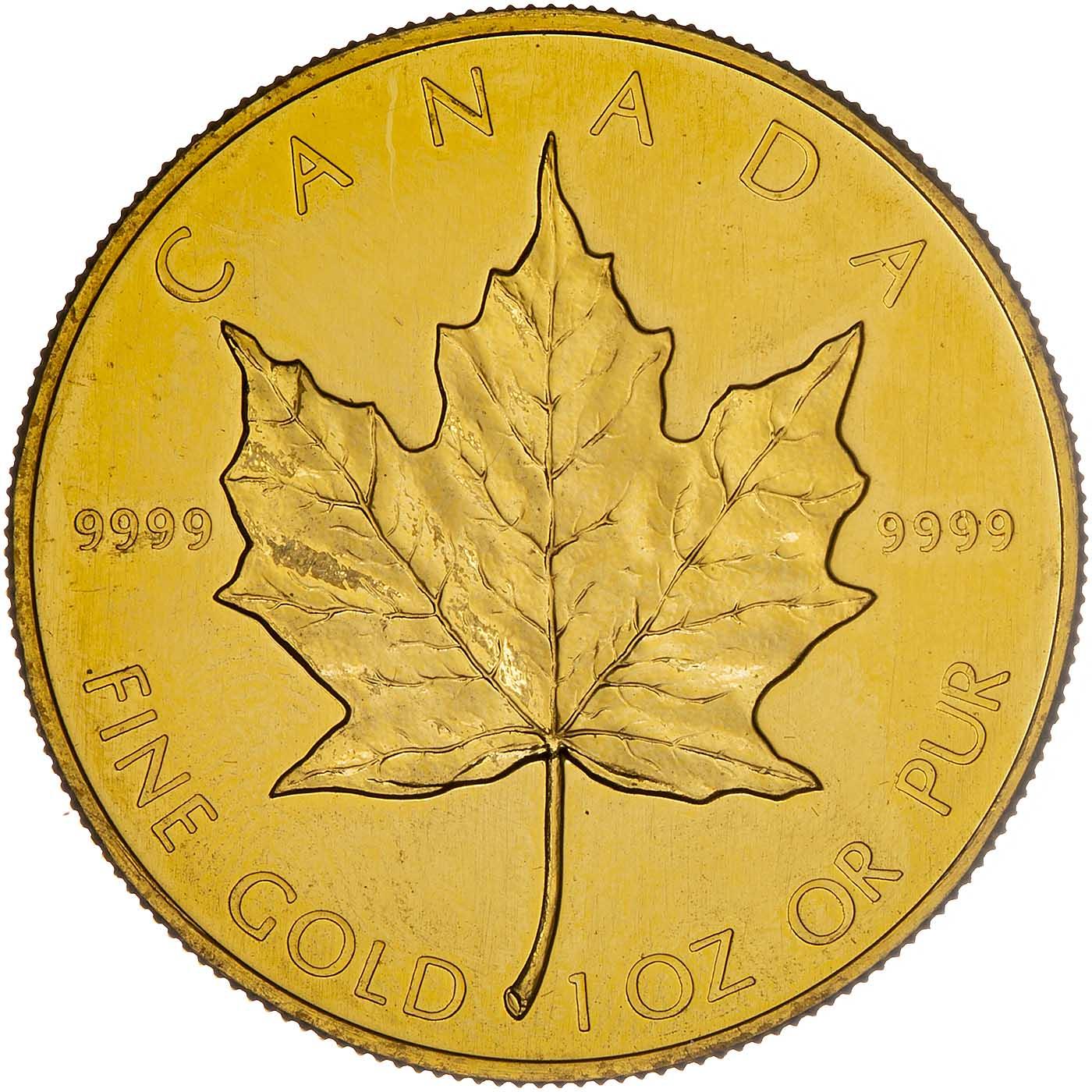 1988 Gold Maple Leaf 1 oz $50 Bullion Coin | Chards