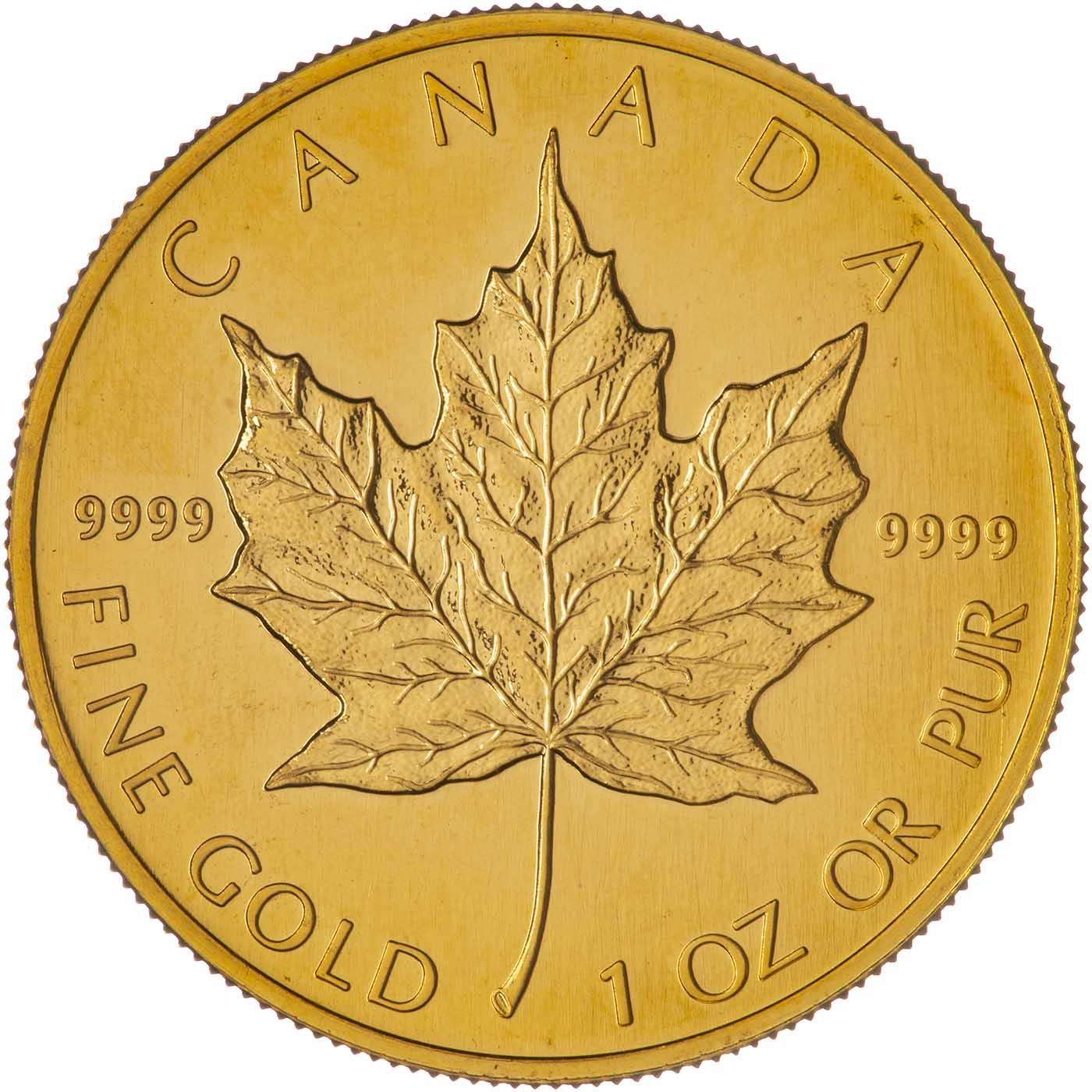 1990 Gold Maple Leaf 1 oz $50 Bullion Coin | Chards