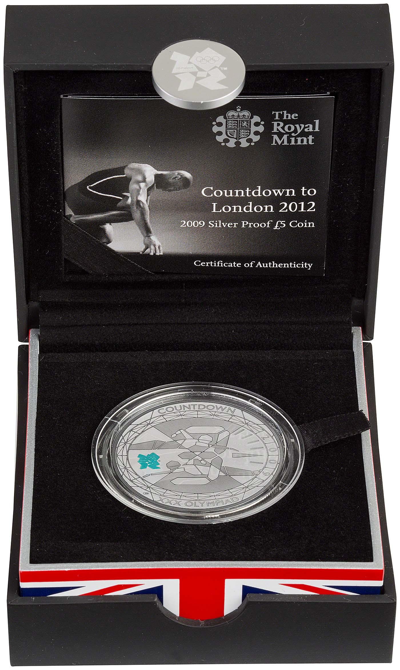 2009 Olympic Countdown £5 Silver Proof Coin l Chard