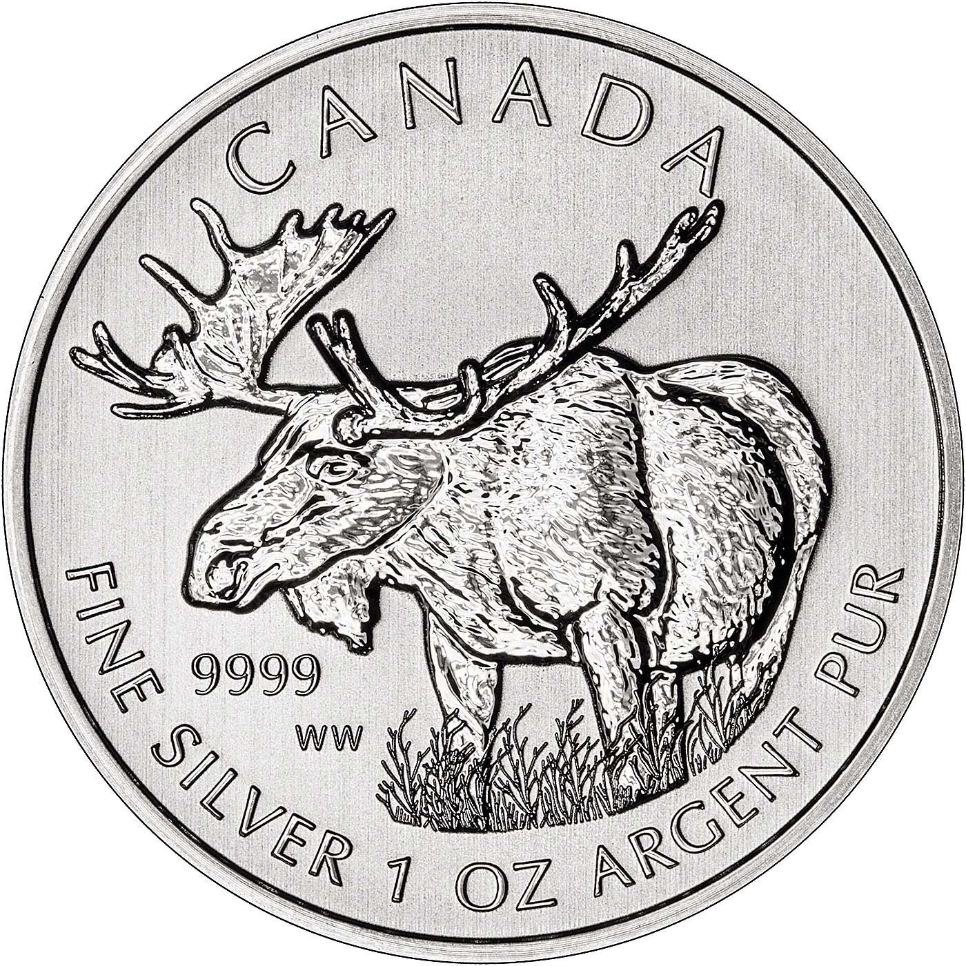 2012 Canadian Silver Majestic Moose 1 oz Coin | Chards