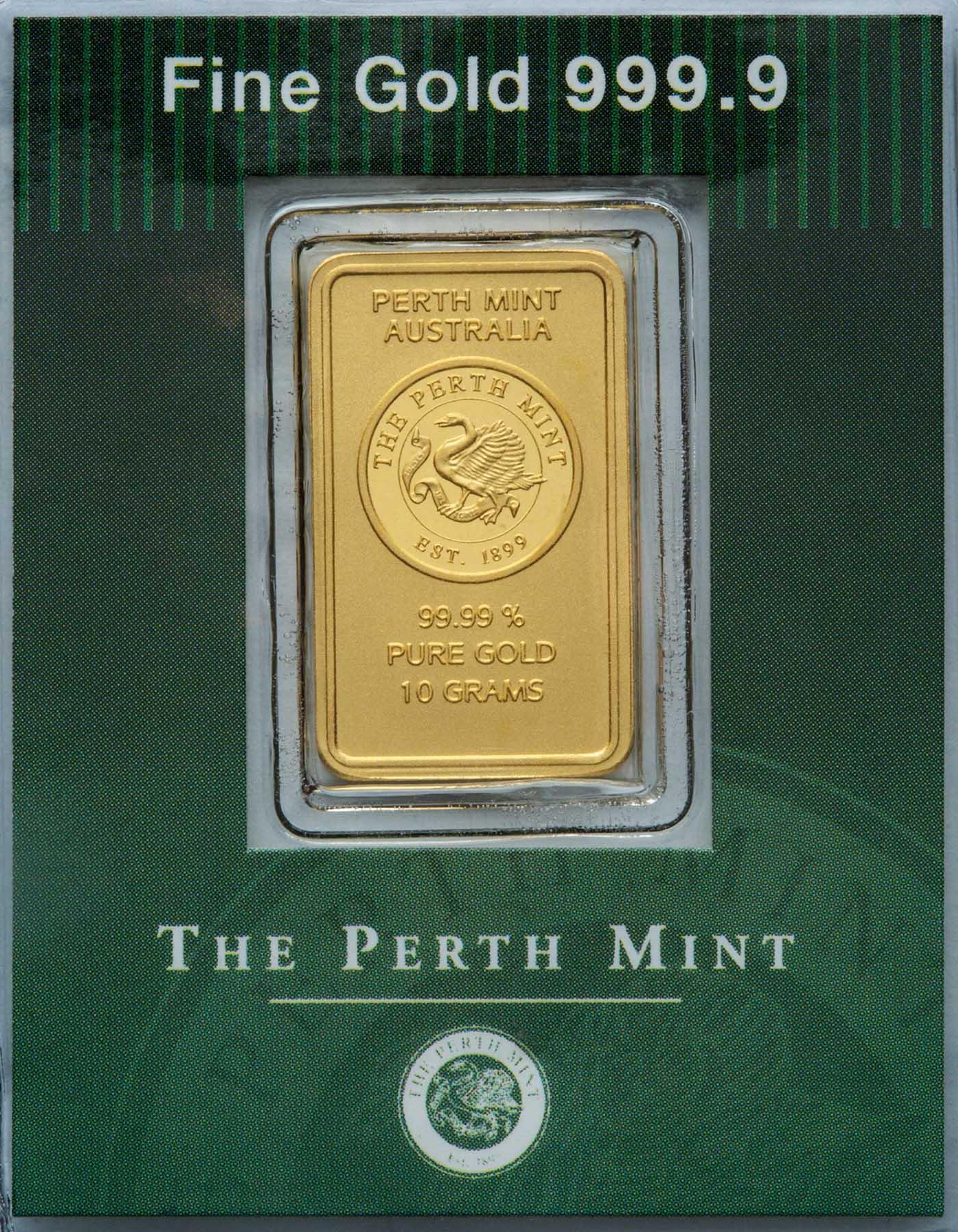 10g Gold Bar | Perth Mint Swan Design | Chard - £765.73