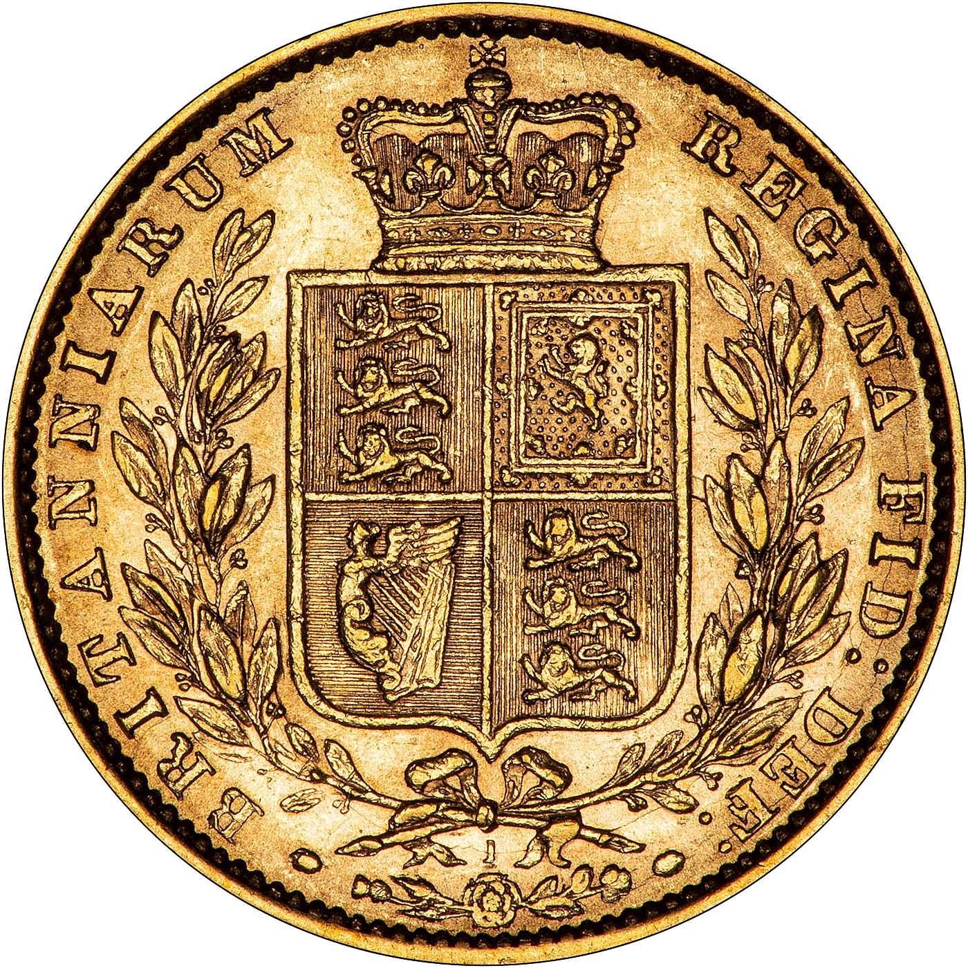 1870 Sovereign Victoria Young Head Shield | London | Chards