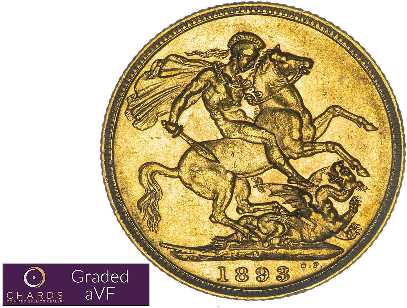 1893 Sovereign Victoria Jubilee Head Melbourne | Chards