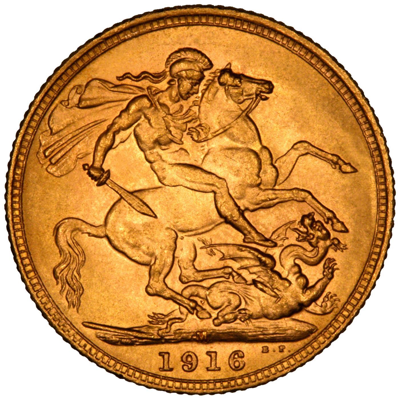 1916 Gold Sovereign George V | Melbourne Mint | Chard