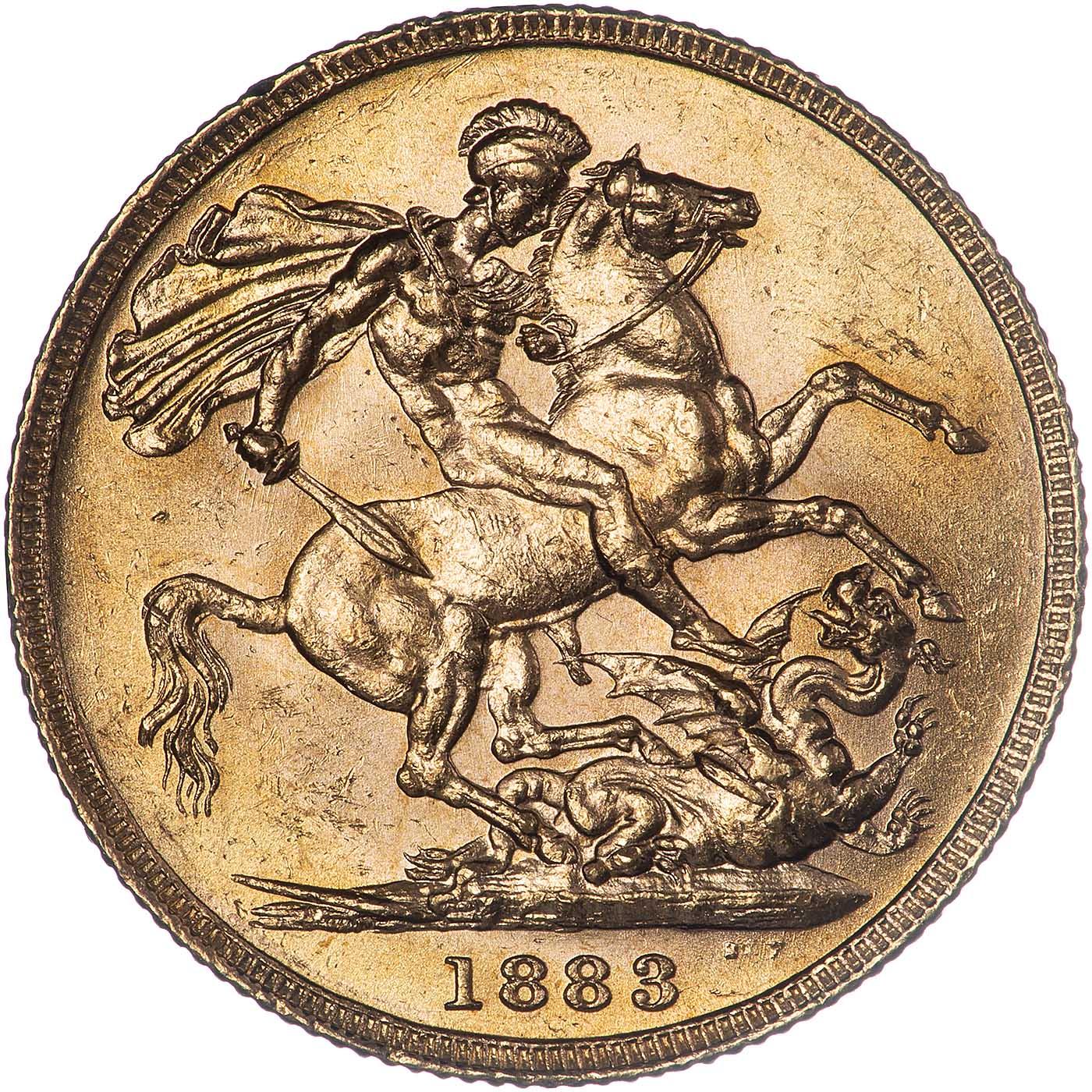 1883 Sovereign Victoria Young Head Shield Melbourne | Chards