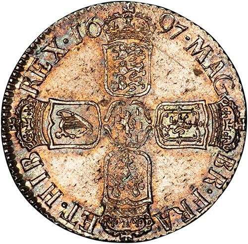 1697 William III Silver Shilling Coin | Chards