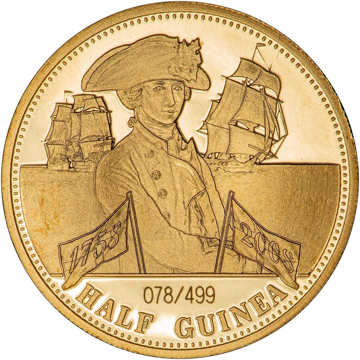 2008 Gold Proof Half Guinea Coin Tristan Da Cunha | Chards