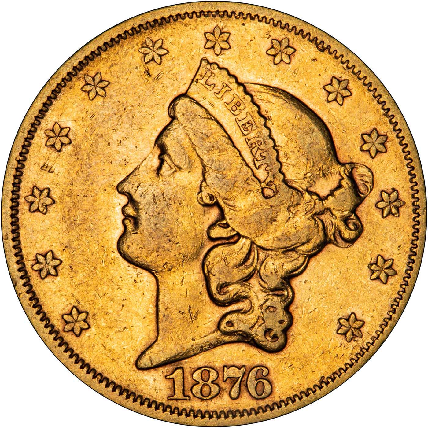 Buy 1876 Gold Double Eagle Coronet Liberty $20 Coin | Chards
